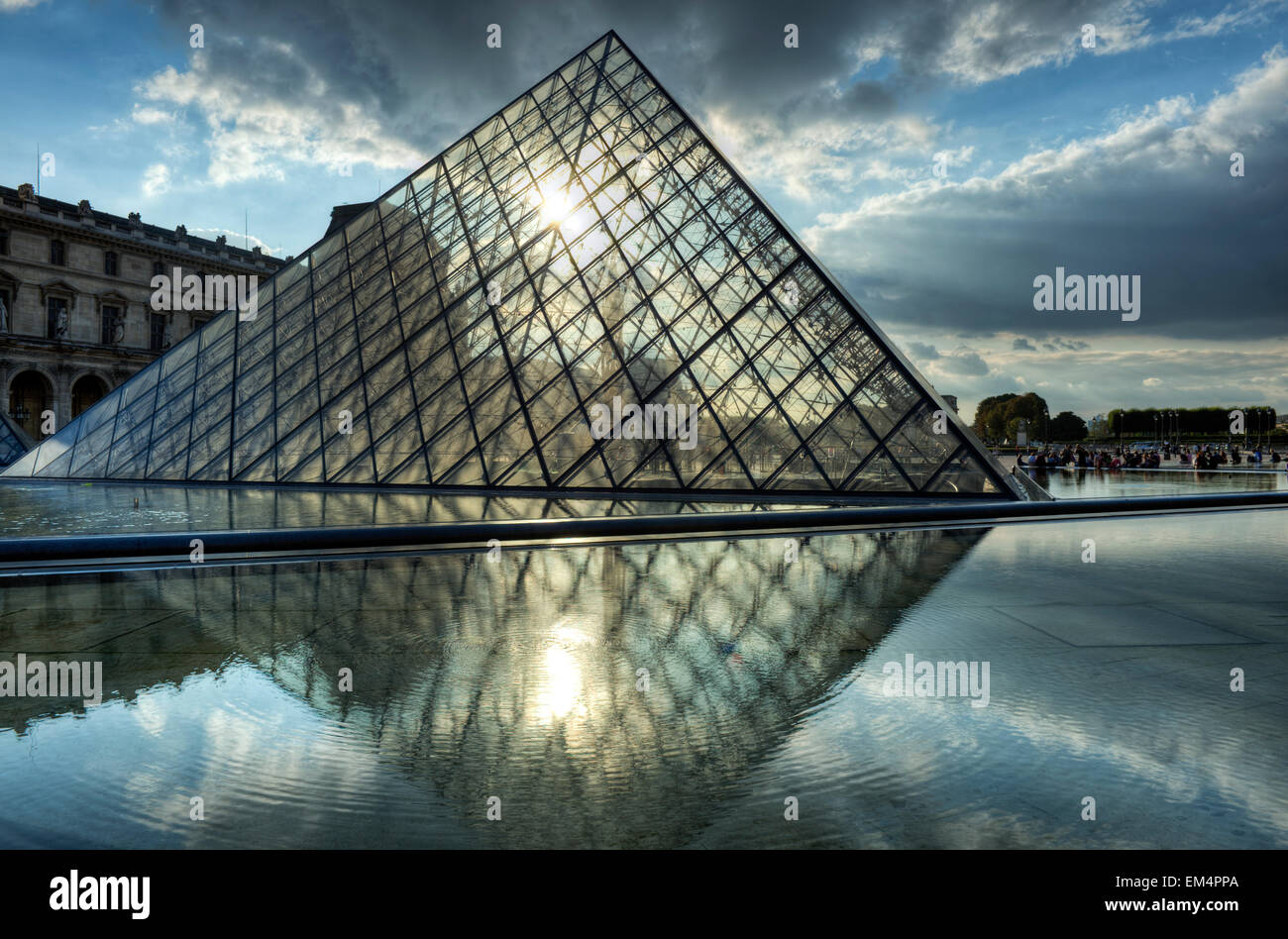 Pyramid at the Museum Louvre Paris Il de Paris France Europe Stock ...