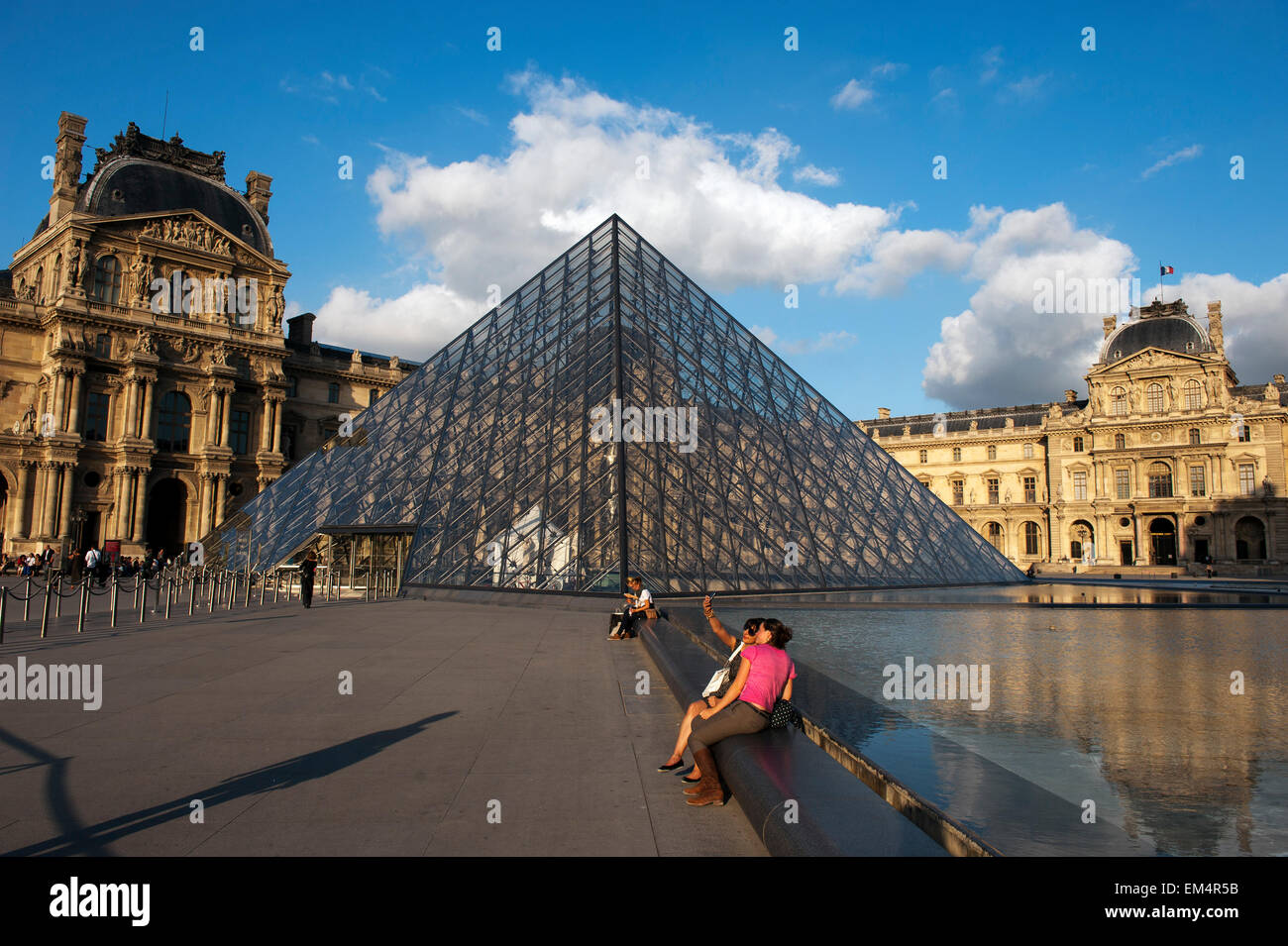 Pyramid at the Museum Louvre Paris Il de Paris France Europe Stock ...