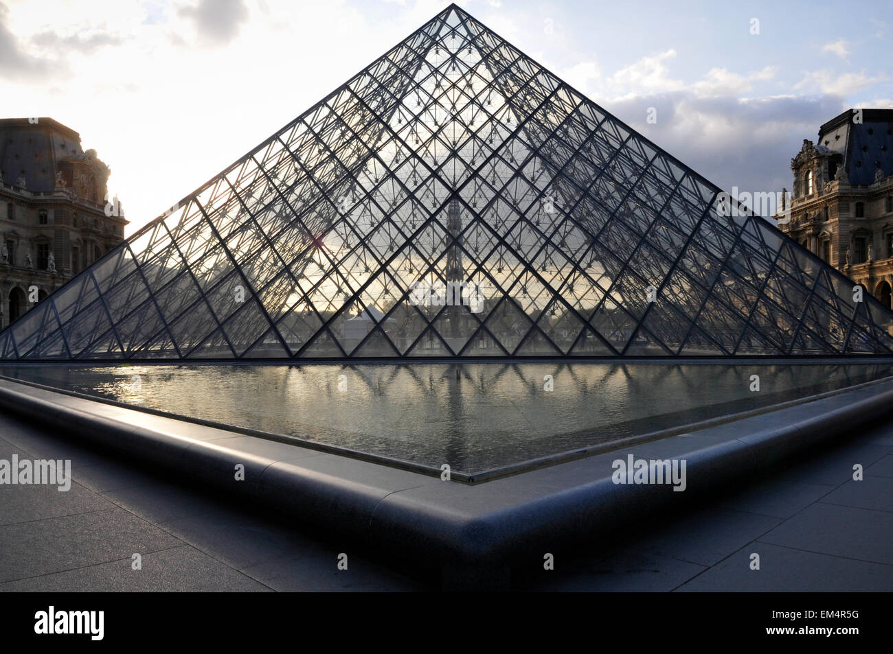 Pyramid at the Museum Louvre Paris Il de Paris France Europe Stock ...