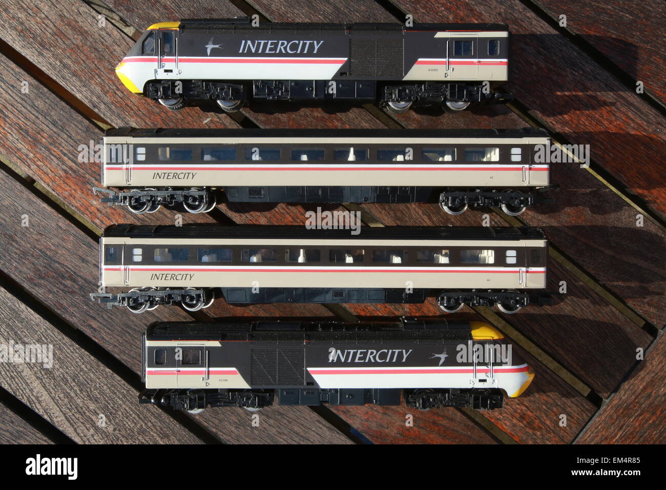 A series of images showing Model Railways, trains, locomotives, wagons ...