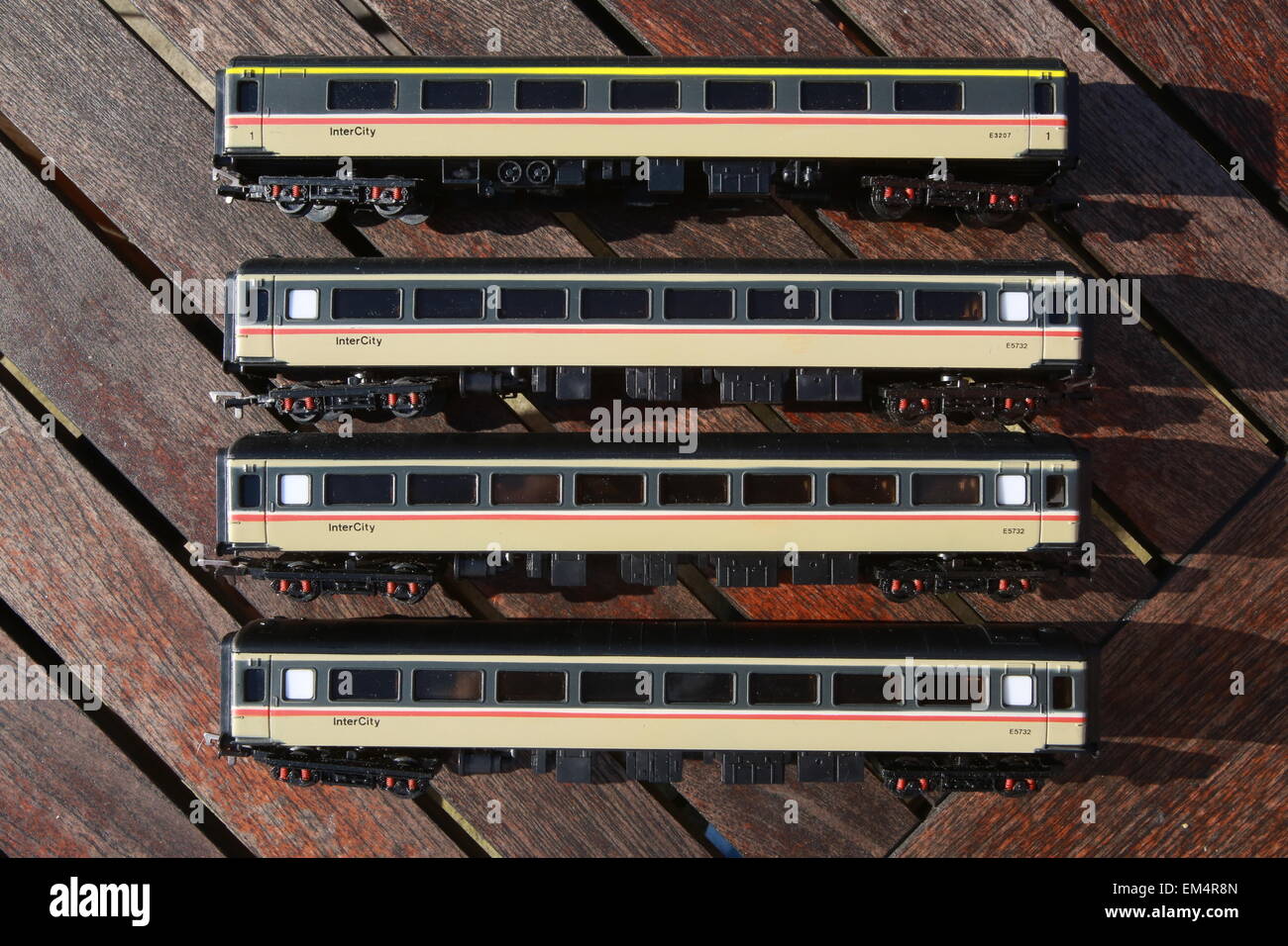 A series of images showing Model Railways, trains, locomotives, wagons ...