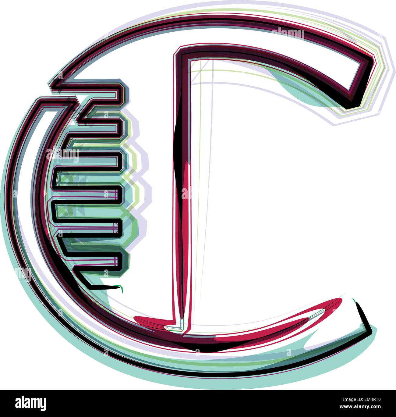 Font illustration LETTER c Stock Vector Image & Art - Alamy