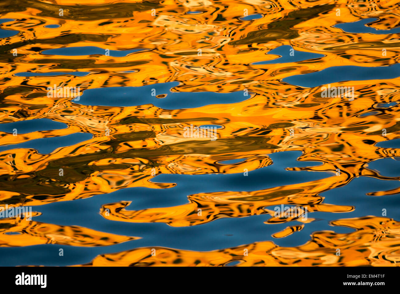 Color reflections on the sea Stock Photo - Alamy