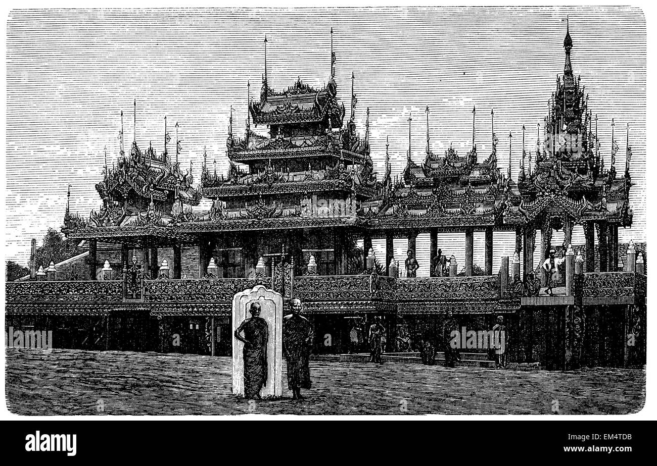 Buddhist monastery in Burma Stock Photo - Alamy