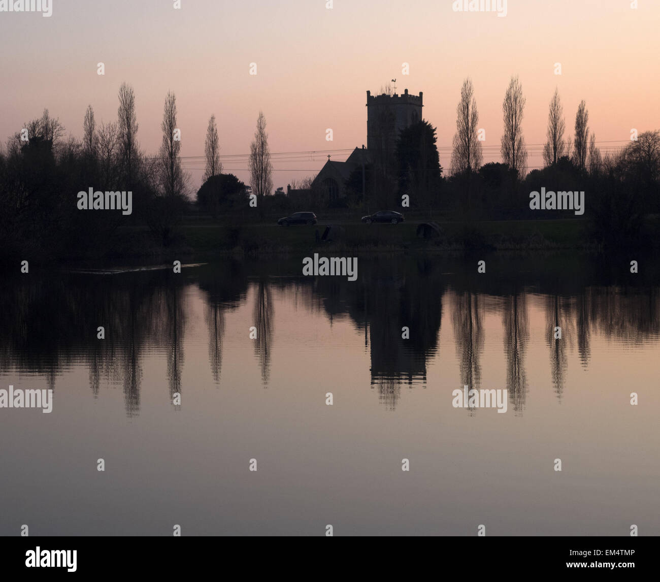 The church of Saint Wilfrid in South Muskham Nottinghamshire reflected ...