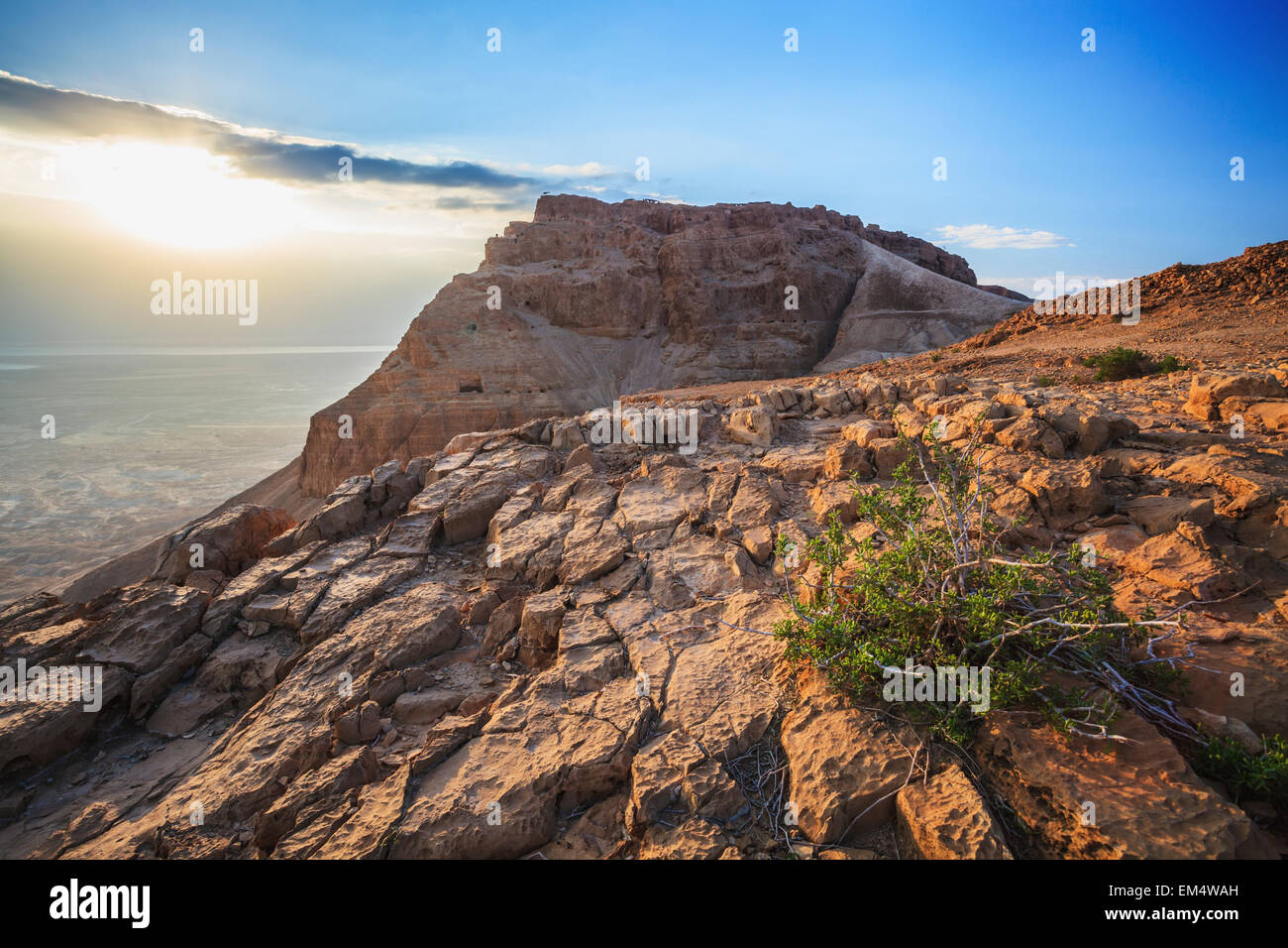 Ancient Fortification Of Masada; Israel Stock Photo - Alamy