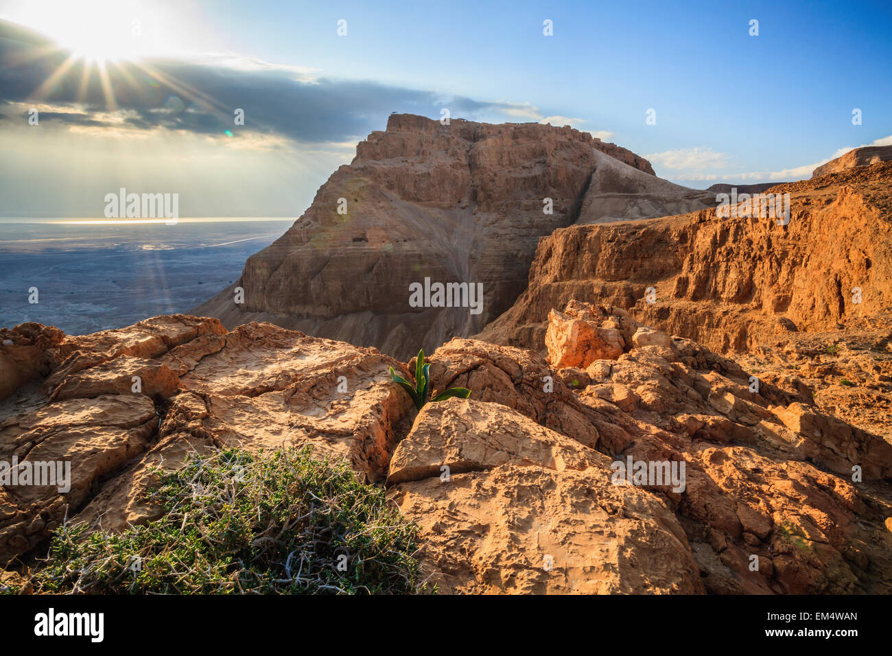Ancient Fortification Of Masada; Israel Stock Photo - Alamy