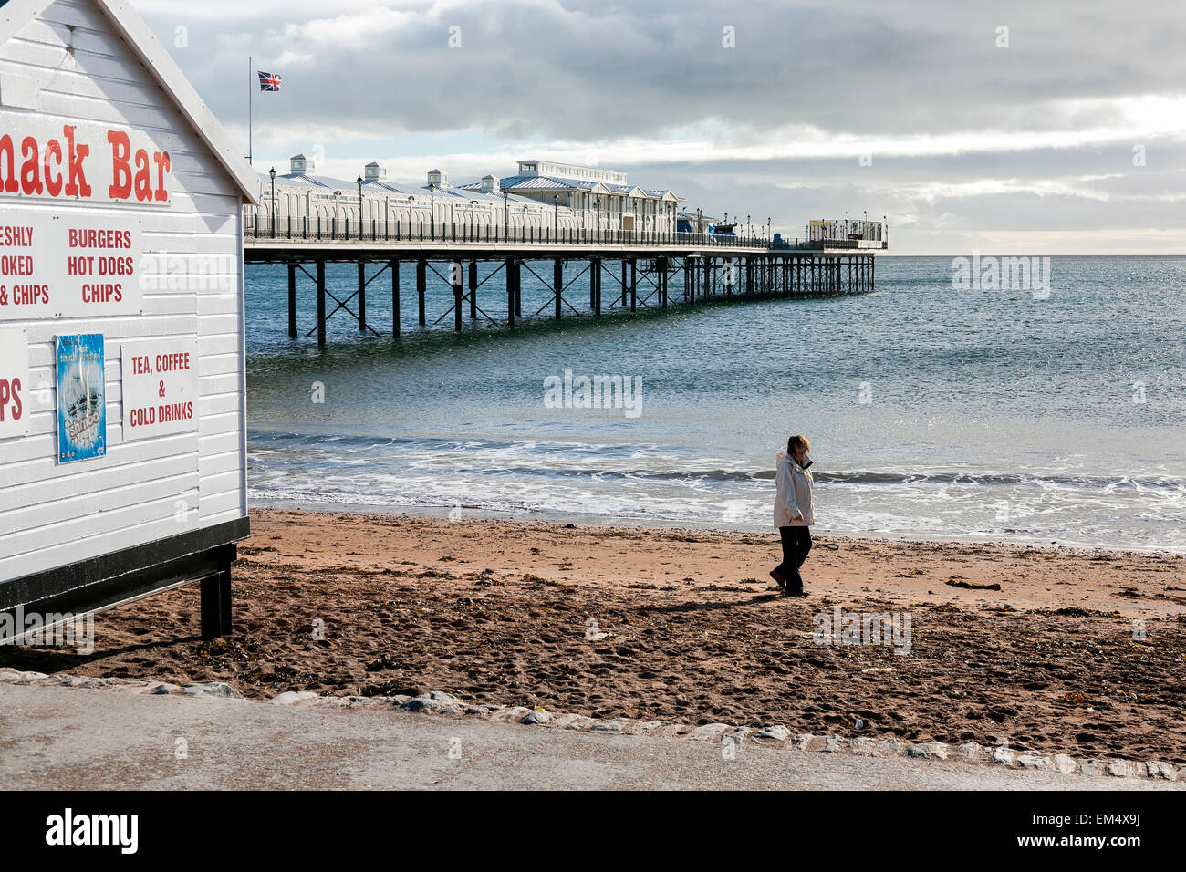 paignton beach,paignton pier Stock Photo - Alamy