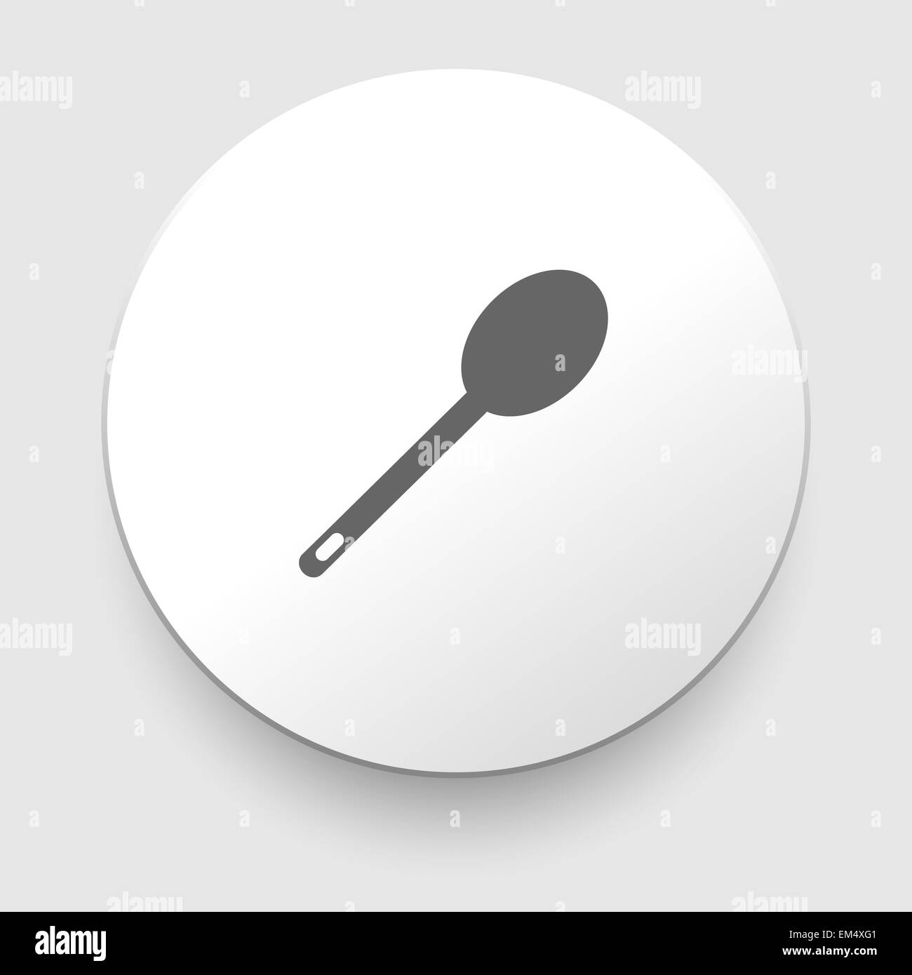 spoon symbol sign and button Stock Photo - Alamy