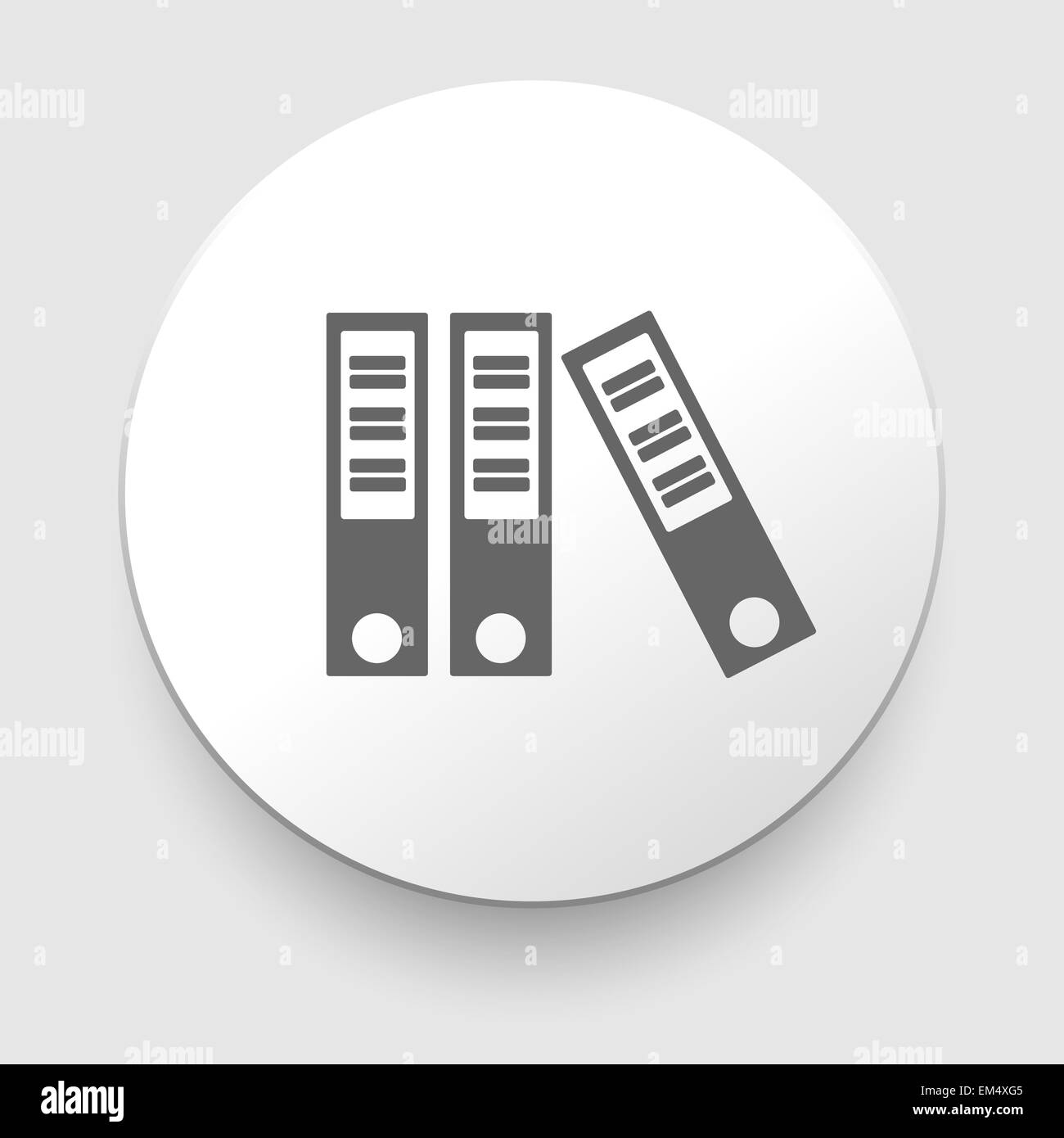 three grey folders on white background Stock Photo - Alamy