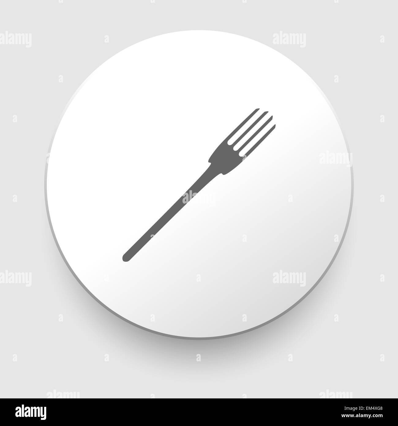 fork vector icon on white background Stock Photo - Alamy