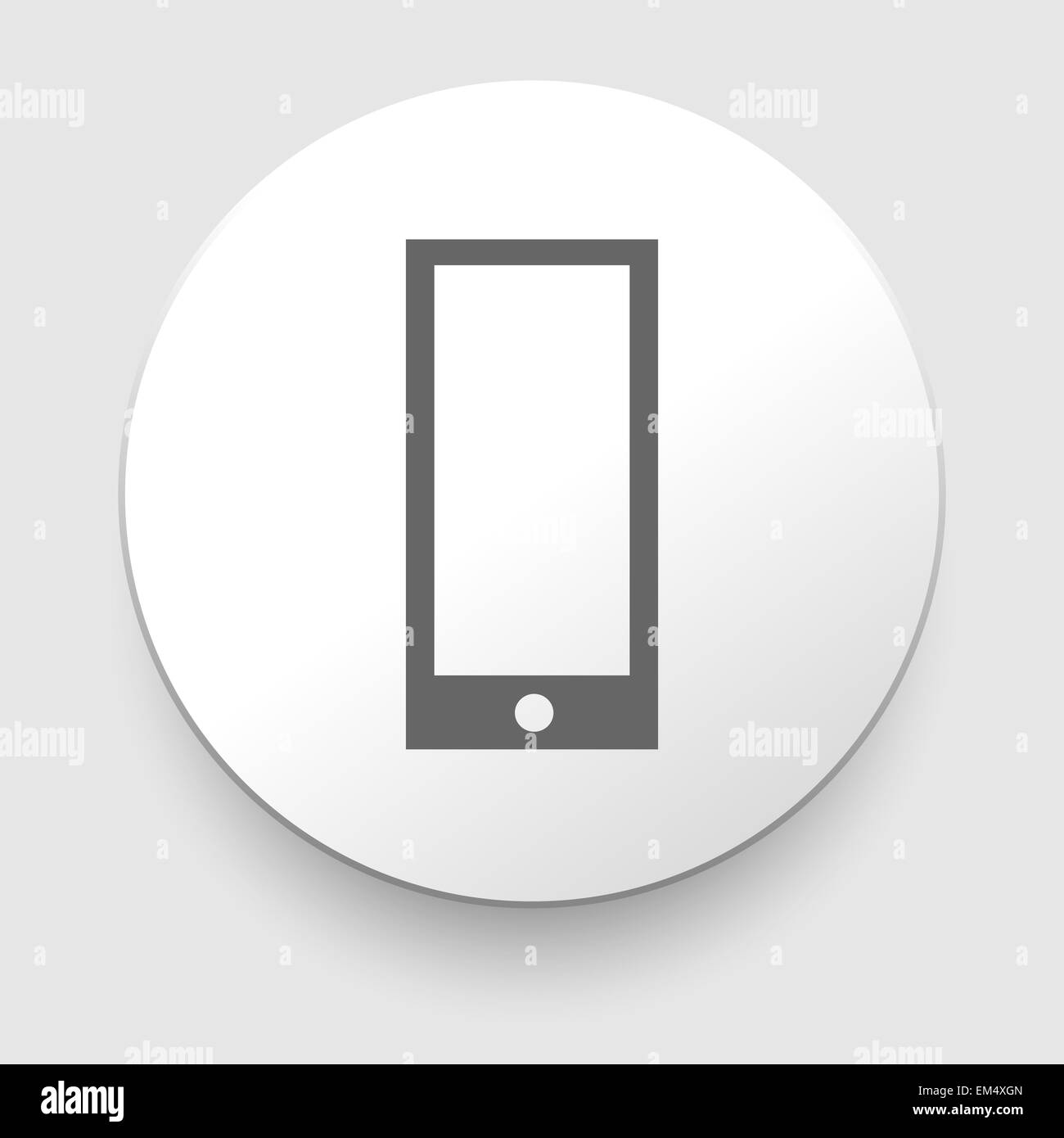 Smartphone grey vector icon Stock Photo - Alamy