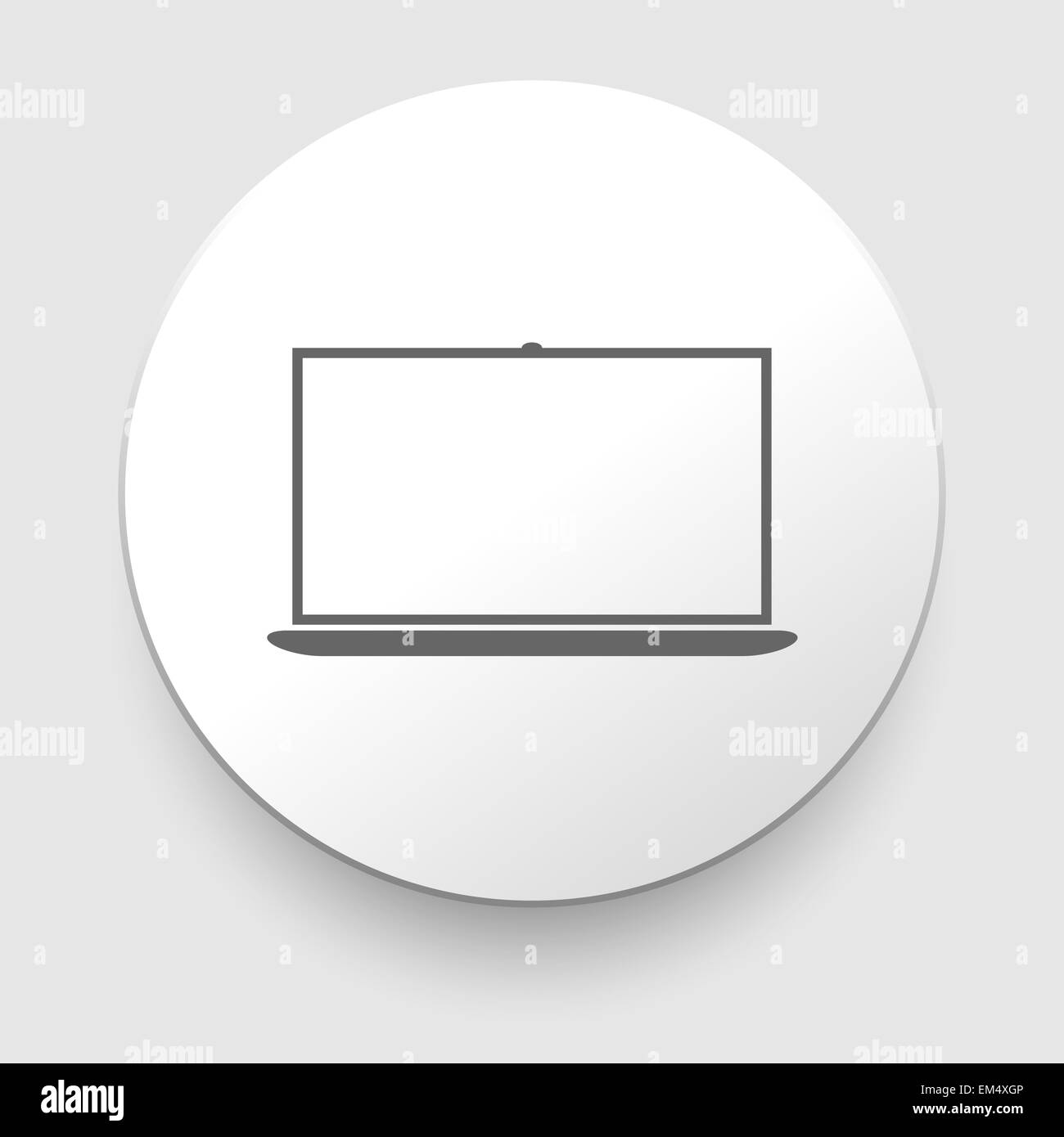 Simple office laptop isolated Black and White Stock Photos & Images - Alamy