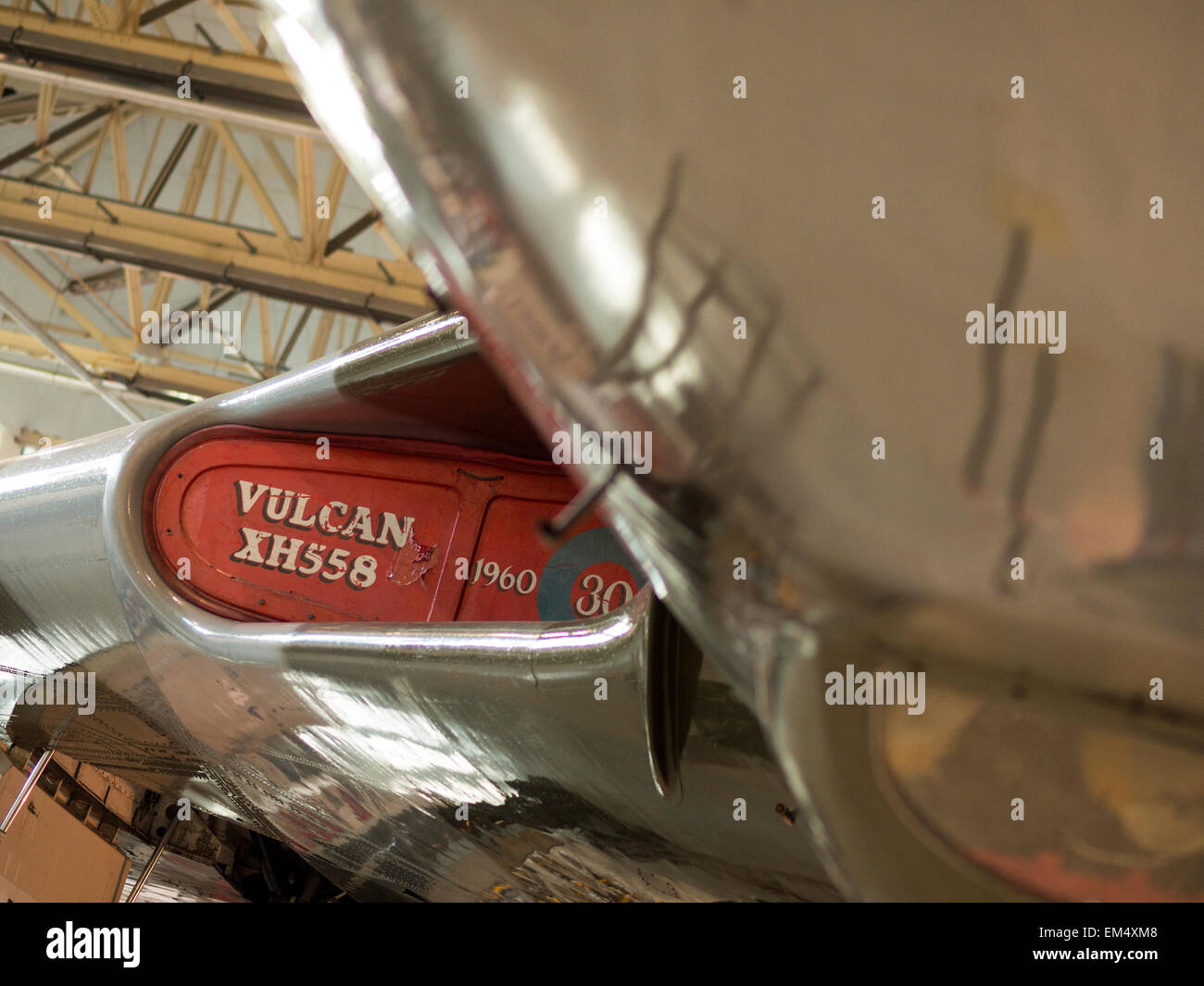engine air intake of ex-RAF Vulcan serial number XH558,preserved by the ...