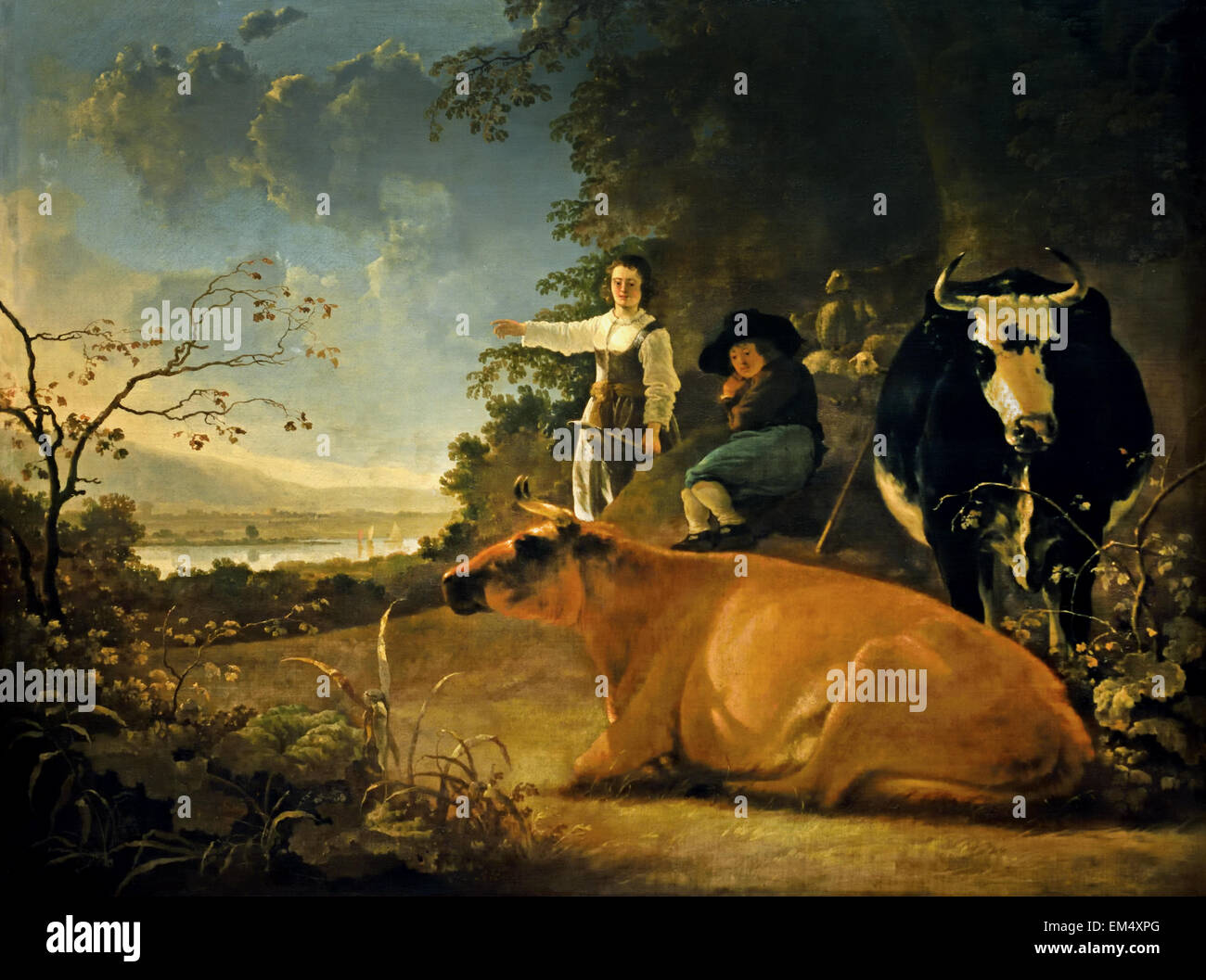 Aelbert Jacobsz. Cuyp ( 1620 – 1691 Dordrecht ) Landscape with Herdsmen ...