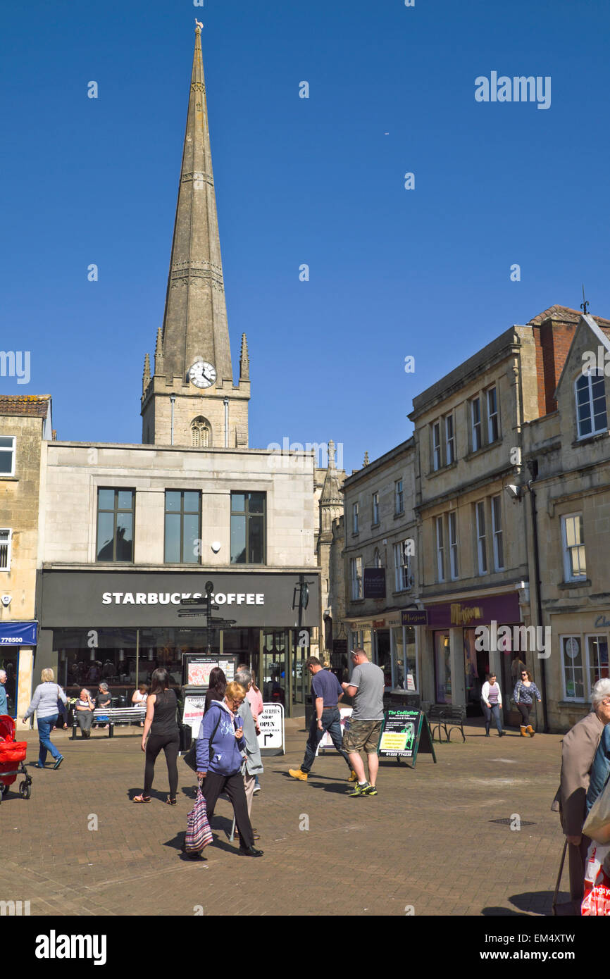 Trowbridge Wiltshire England The town center Stock Photo - Alamy