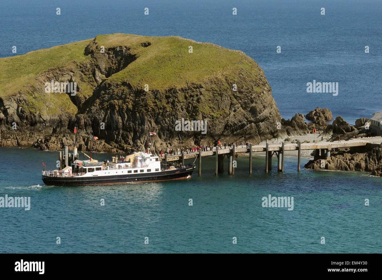 MS Oldenburg at Lundy Island Stock Photo - Alamy