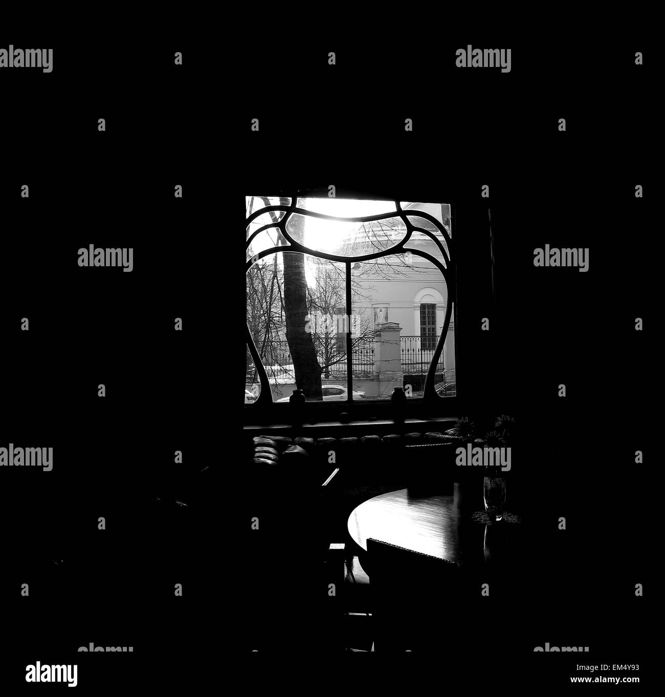 Old open window Black and White Stock Photos & Images - Alamy