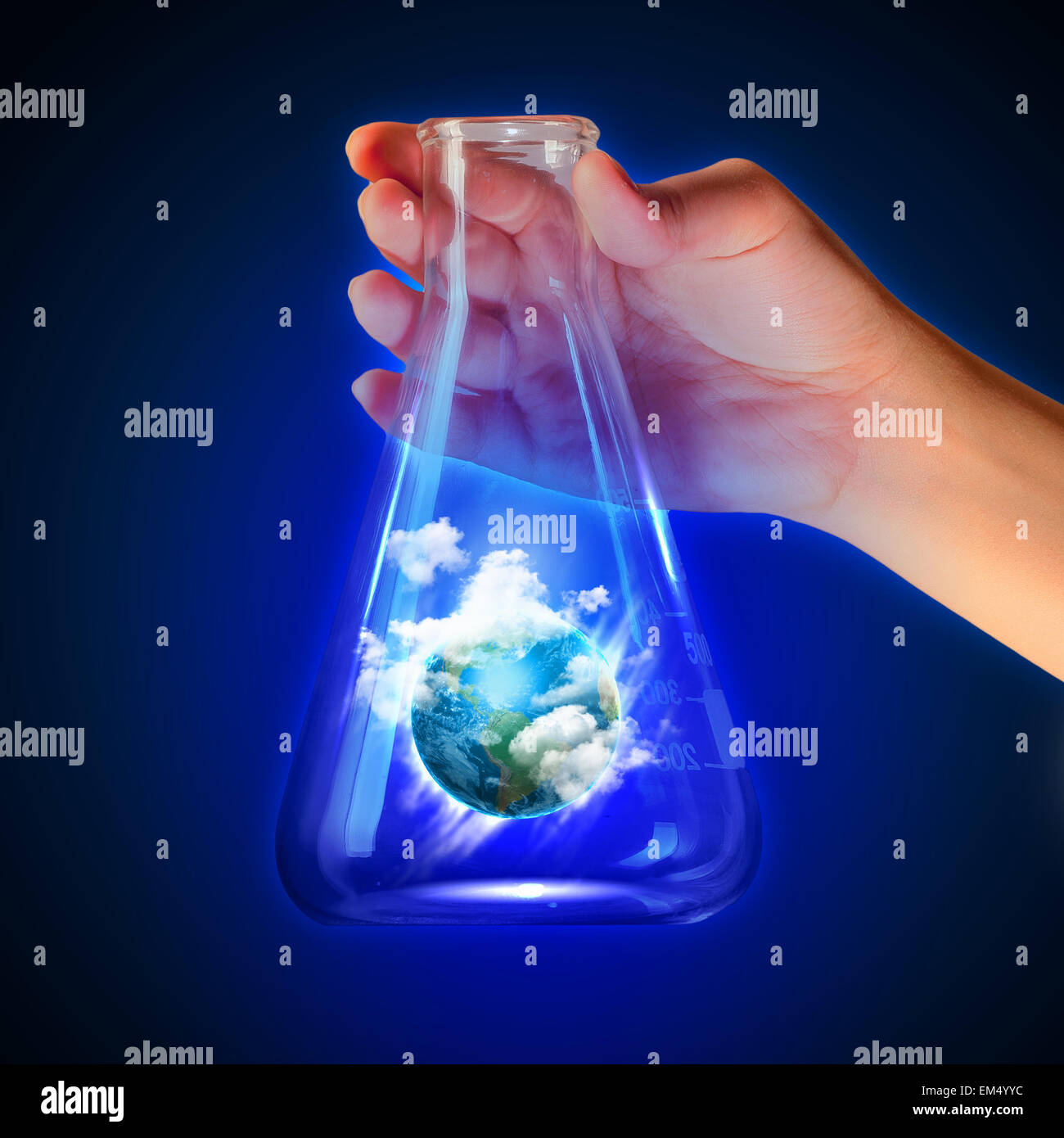 Globe in test tube Stock Photo - Alamy