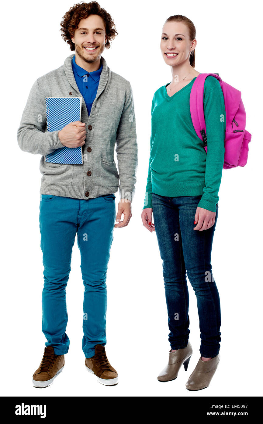 Cheerful classmates posing together Stock Photo - Alamy