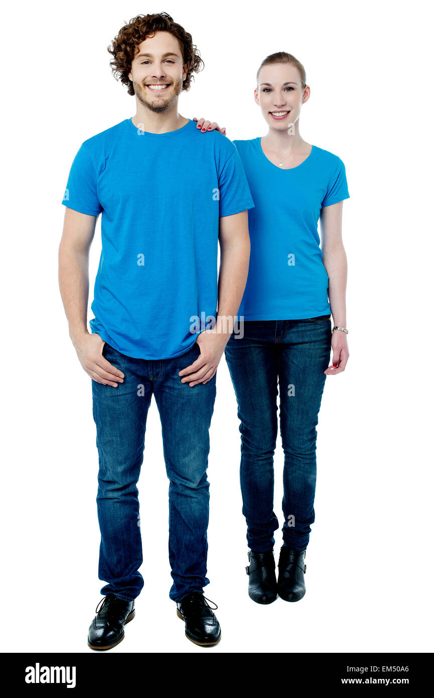 Young couple posing together Stock Photo - Alamy