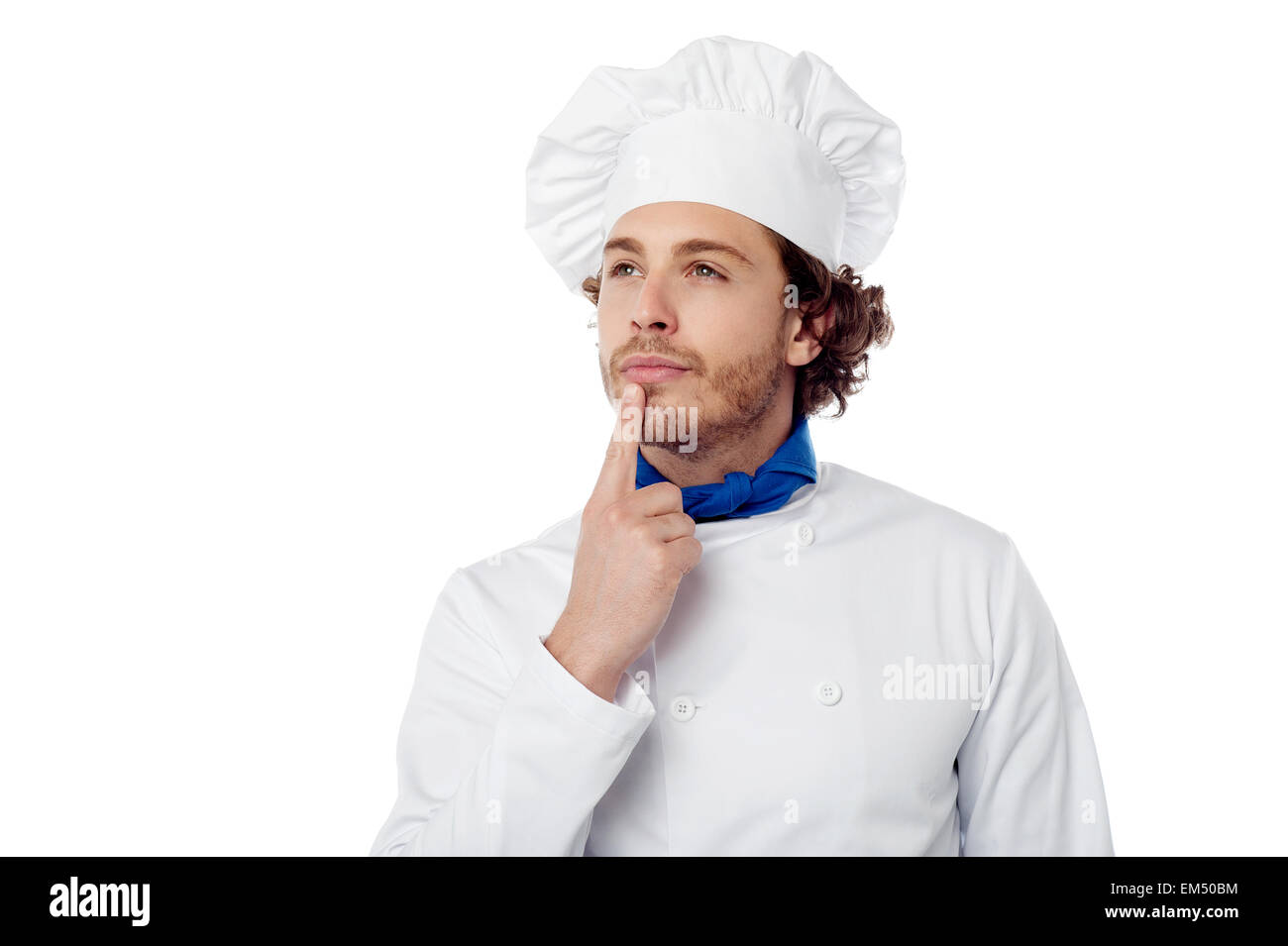 Male chef thinking idea in hi-res stock photography and images - Alamy