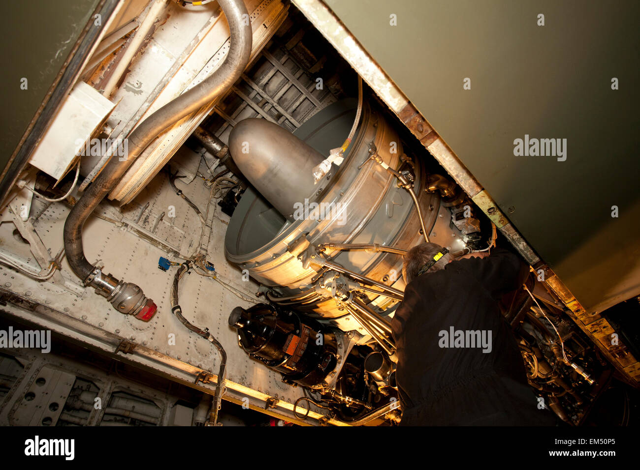 Olympus engines in the engine bay of ex-RAF Vulcan serial number XH558 ...