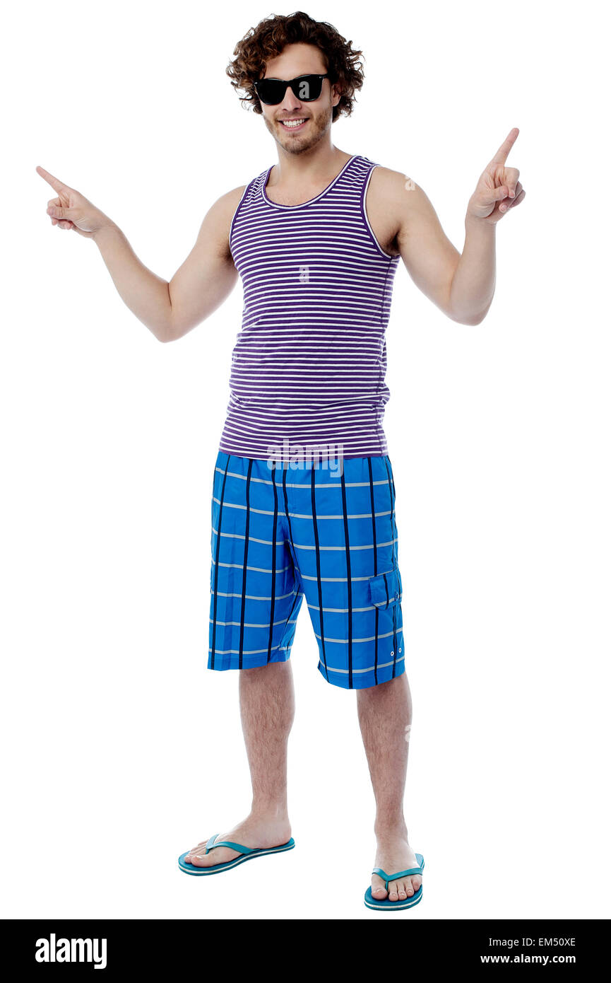 Portrait positive guy fingers hi-res stock photography and images - Alamy