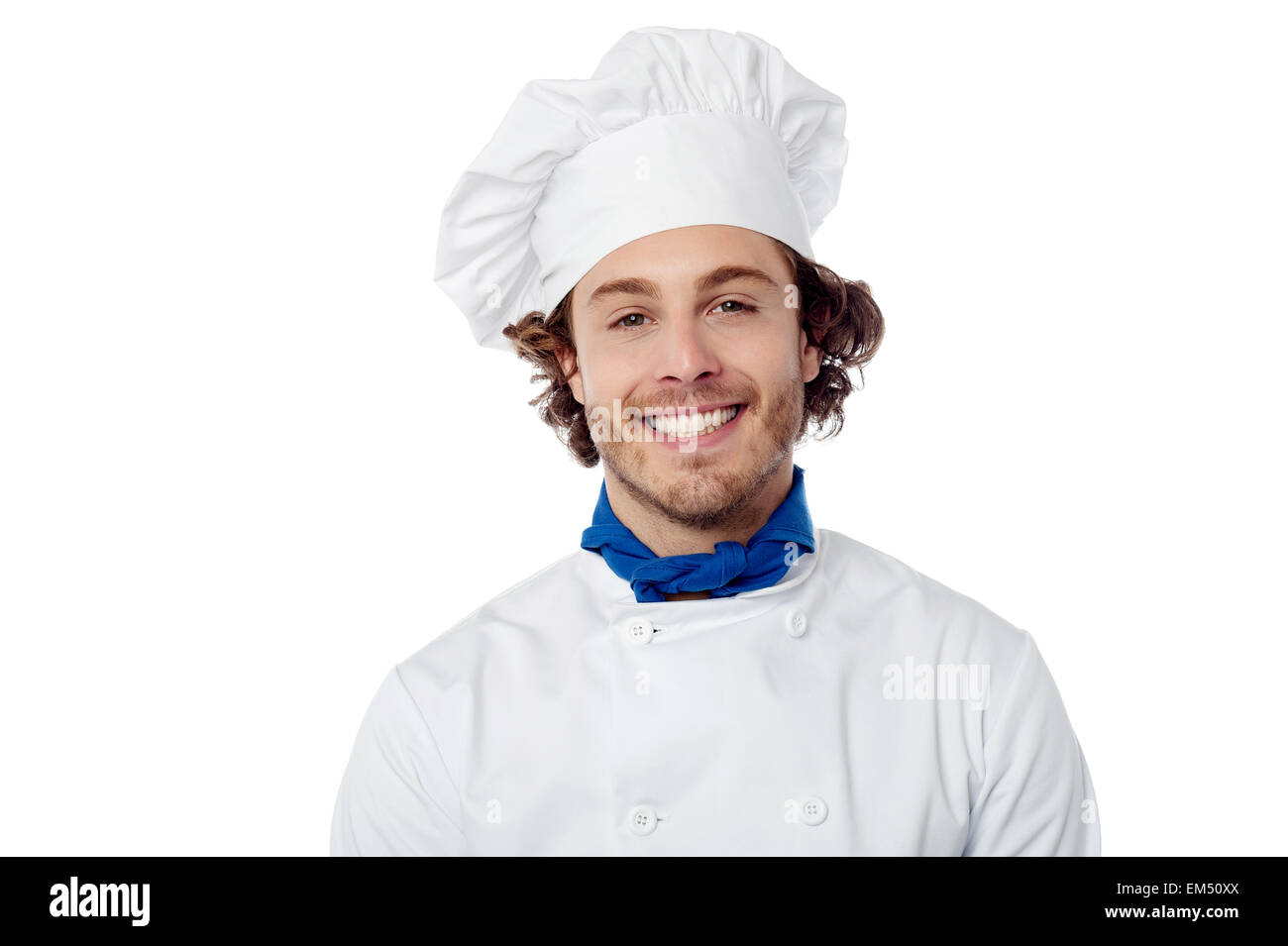 Young male chef wearing toque Stock Photo - Alamy