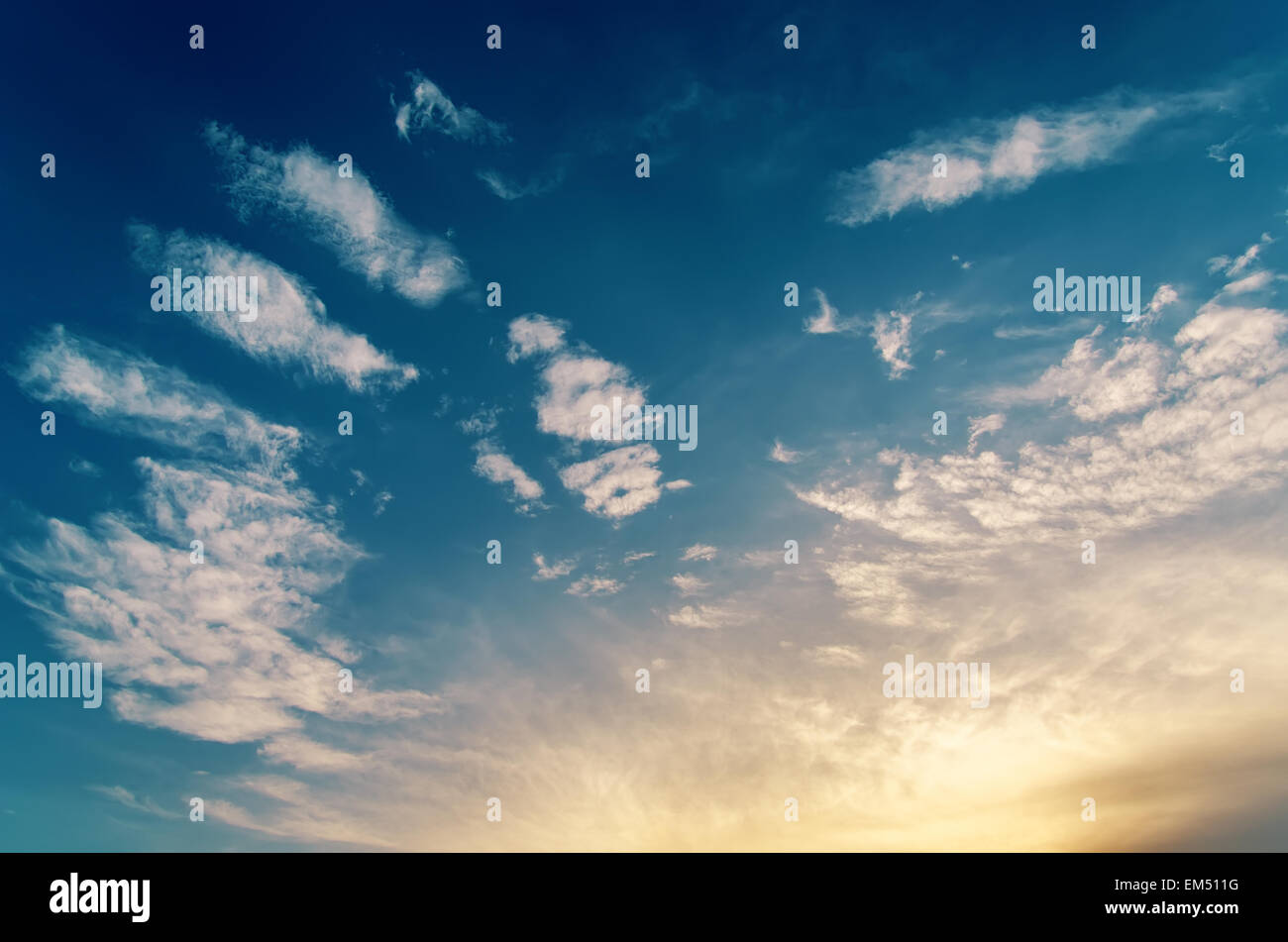 good cloudy sky in sunset time Stock Photo - Alamy