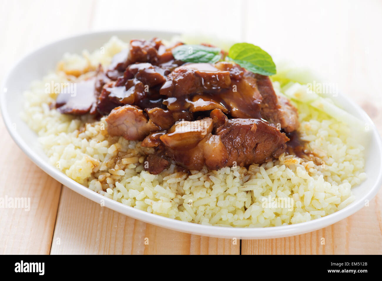 Char Siu Rice Stock Photo - Alamy