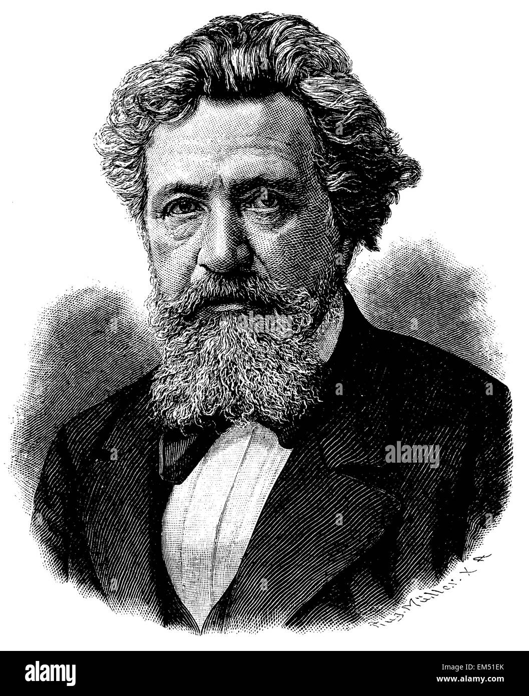 Hermann Lingg (born January 22, 1820 Stock Photo - Alamy