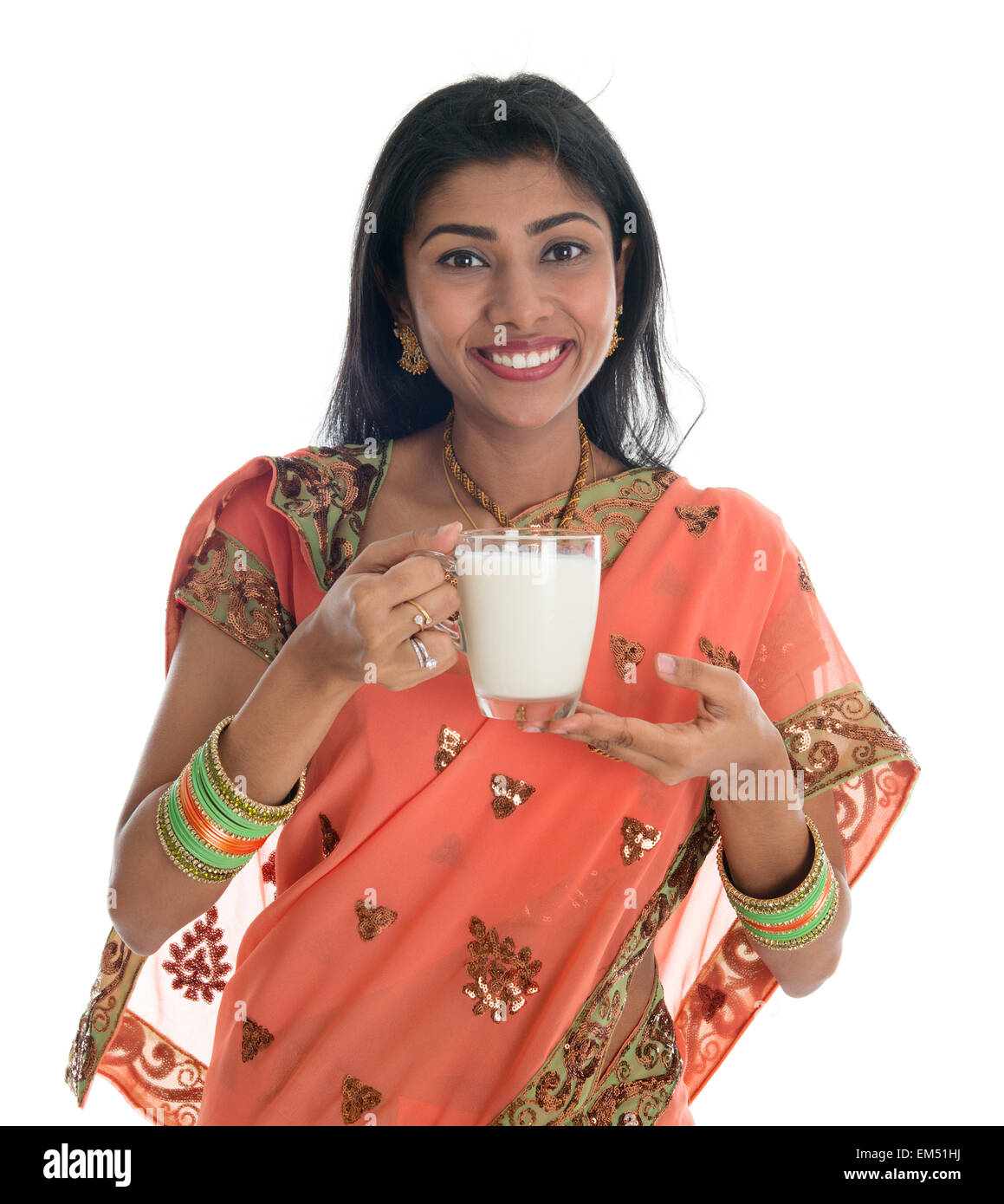 Portrait of woman in indian sari hi-res stock photography and images ...