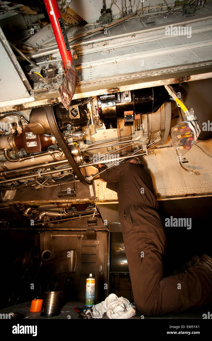 Olympus engines in the engine bay of ex-RAF Vulcan serial number XH558 ...