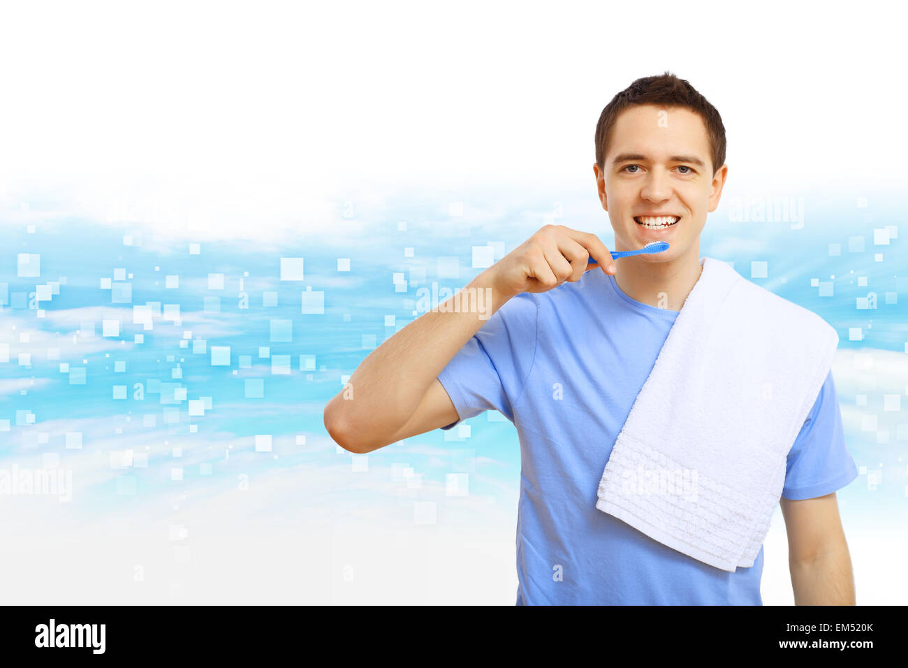 Mature man tooth brush hi-res stock photography and images - Alamy