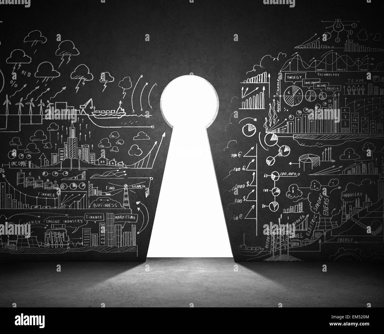 Key hole background Stock Photo - Alamy