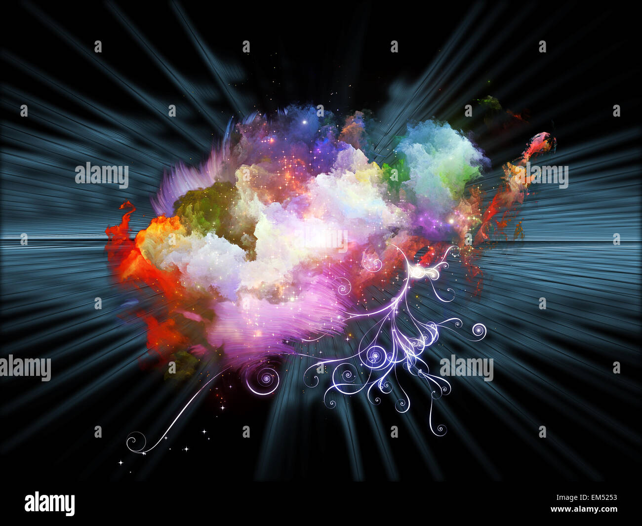Conceptual Color Burst Stock Photo - Alamy
