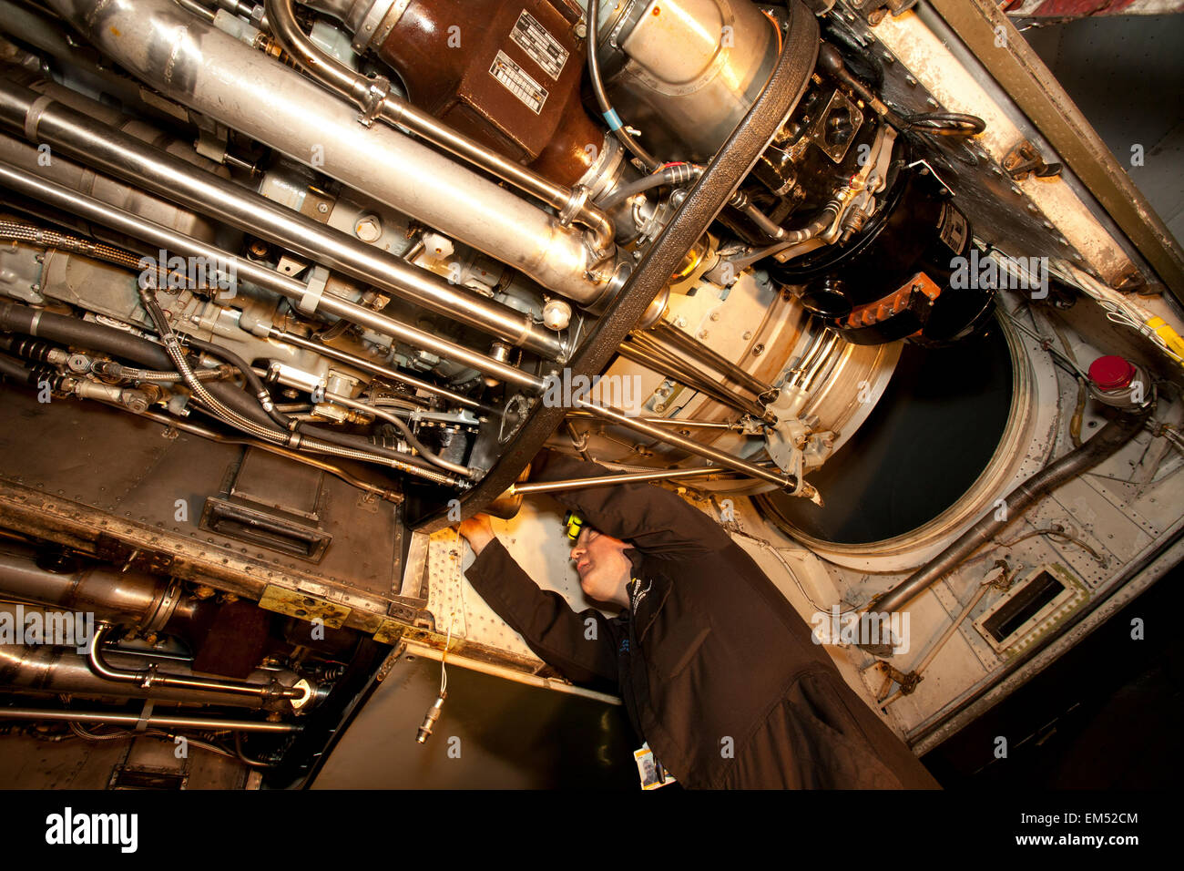 Olympus engines in the engine bay of ex-RAF Vulcan serial number XH558 ...