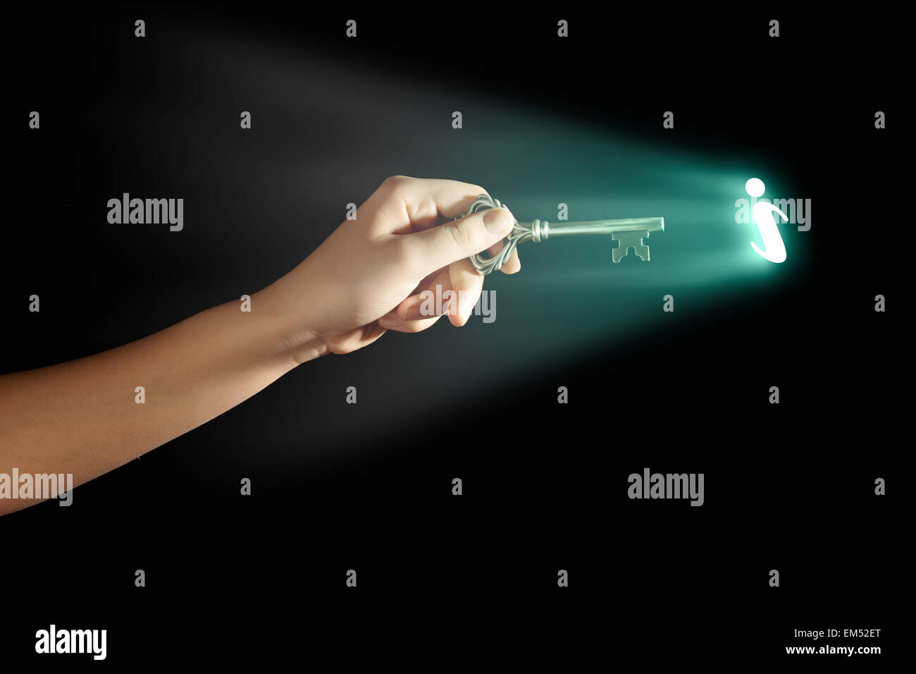 Hand with key Stock Photo - Alamy