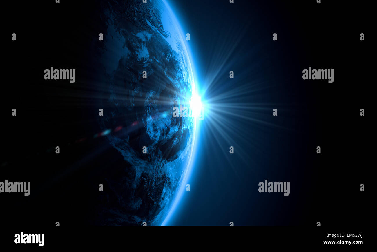 Planet earth appearing sunbeam light hi-res stock photography and ...