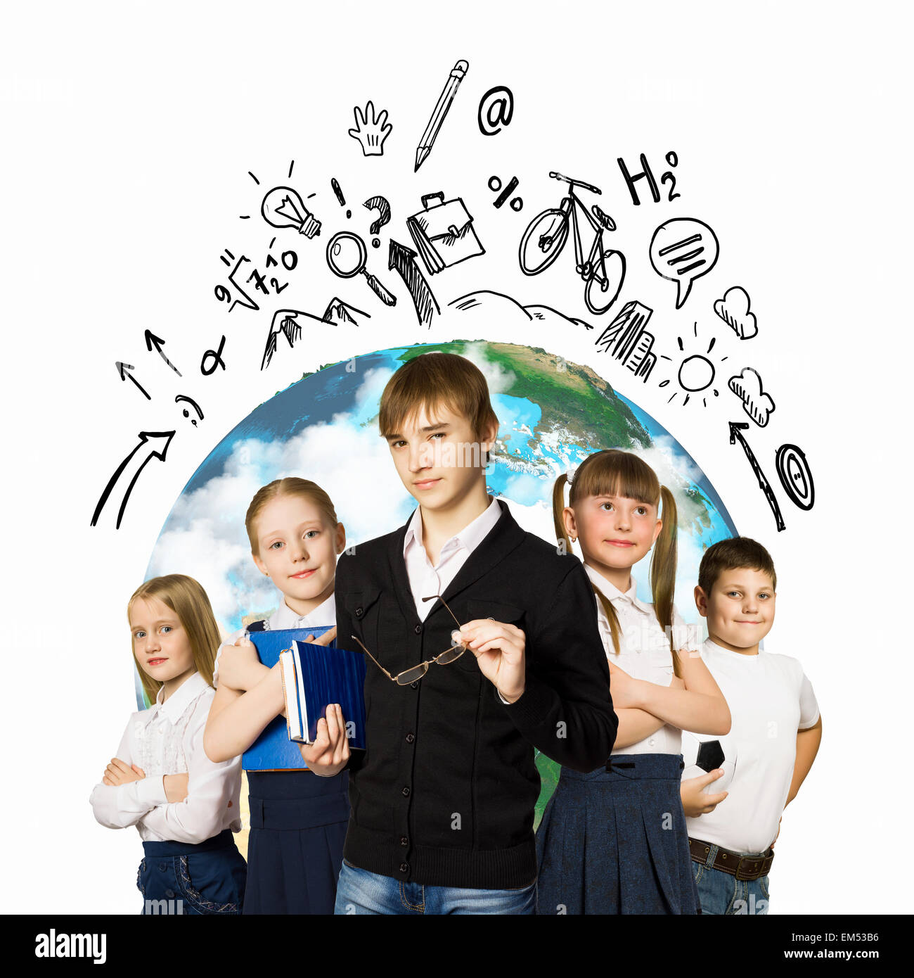 Group of kids Stock Photo - Alamy