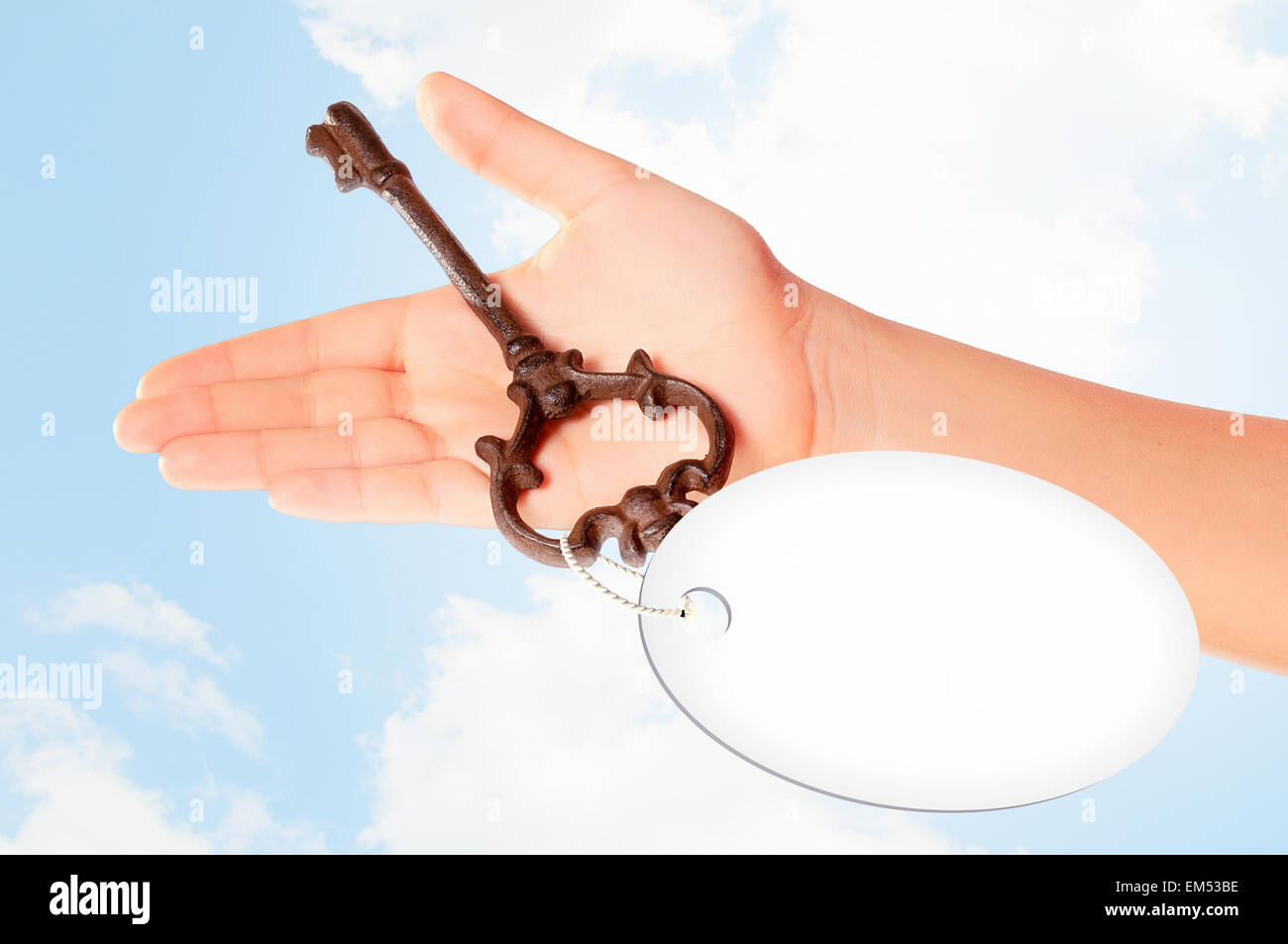 Key with label Stock Photo - Alamy
