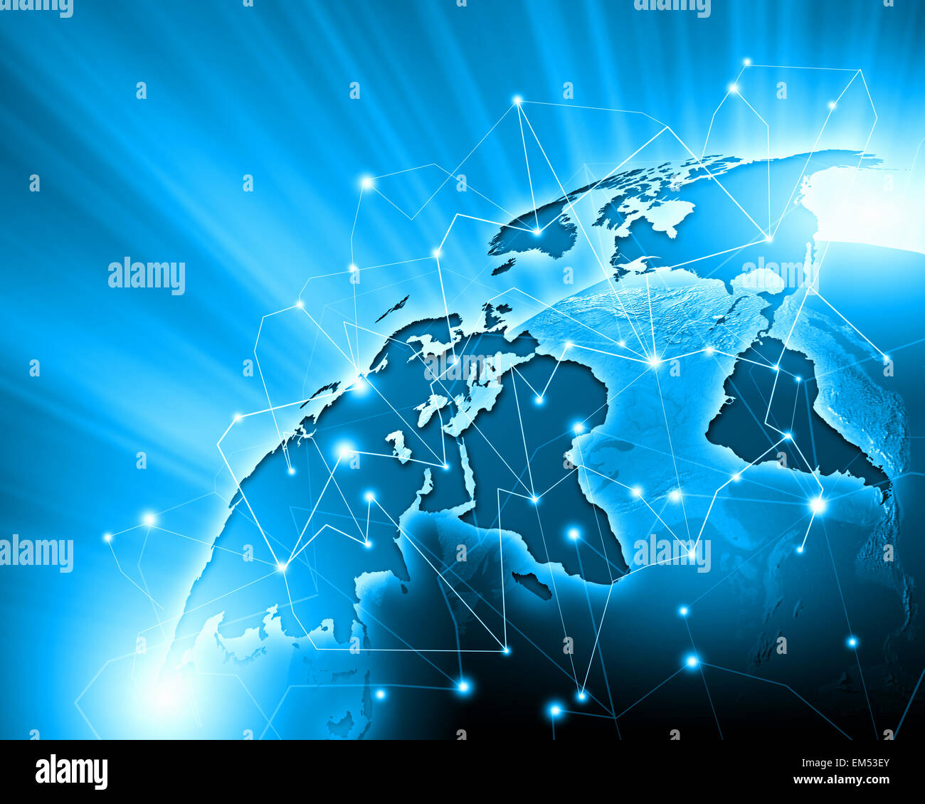 Blue image of globe Stock Photo - Alamy