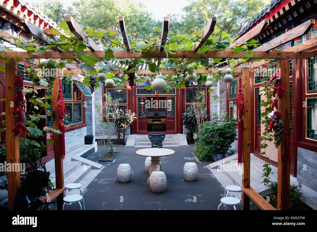 Courtyard outside houses; Beijing, China Stock Photo - Alamy