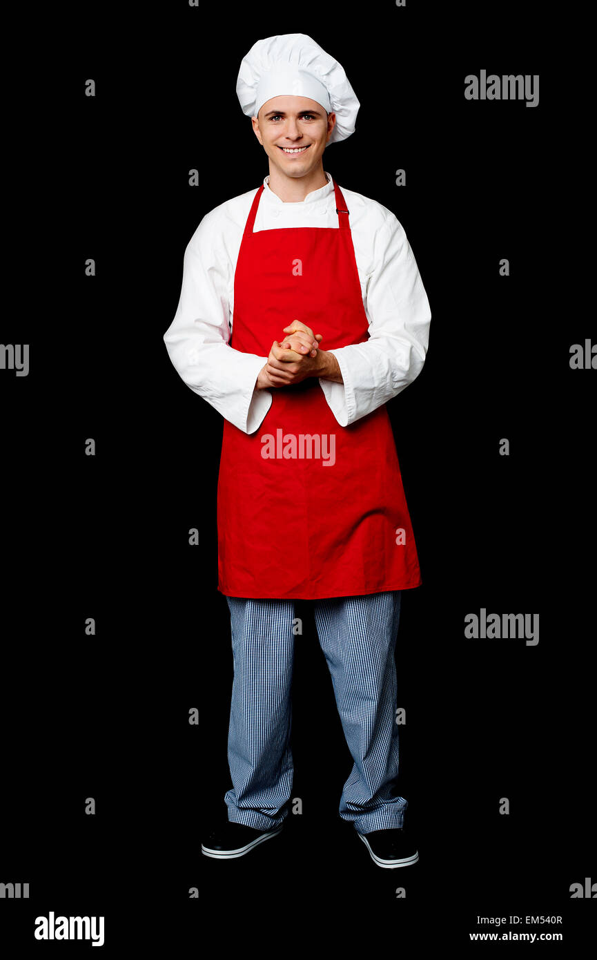 Full length portrait of a handsome chef Stock Photo - Alamy