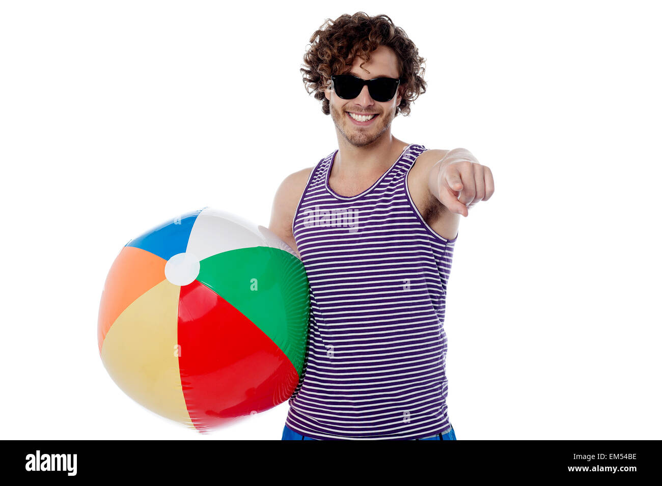 Are you ready for a beach ball game Stock Photo - Alamy