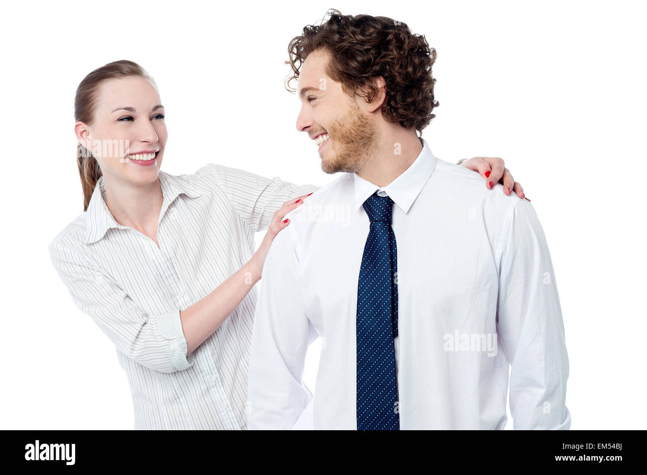 Playful business colleagues having fun Stock Photo - Alamy