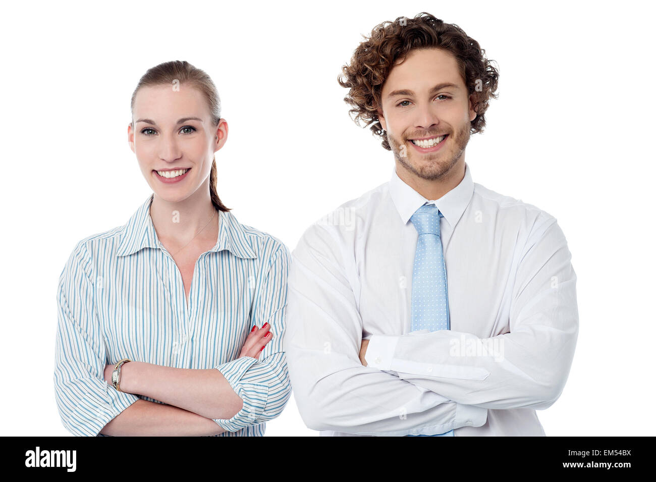 Confident young business couple Stock Photo - Alamy