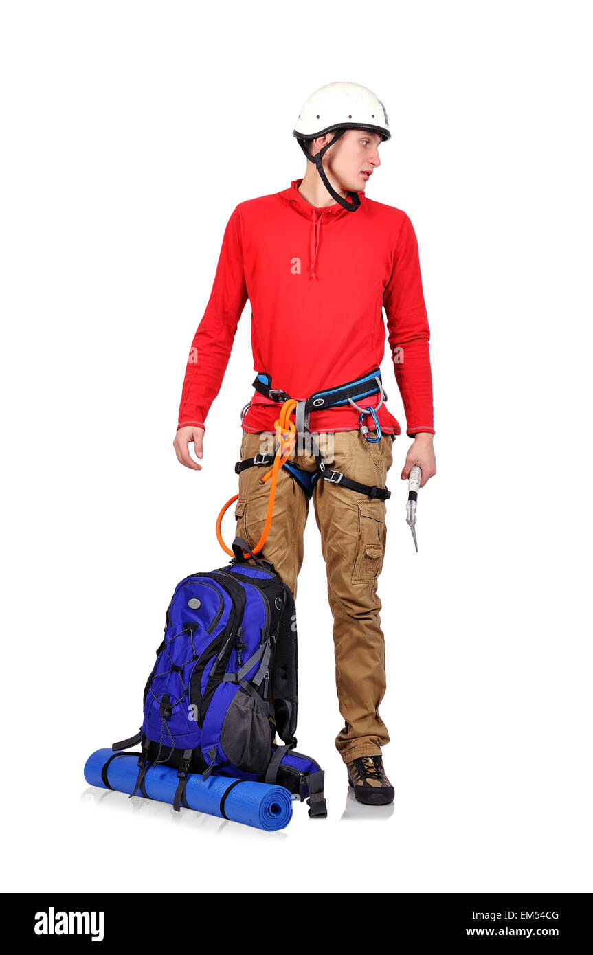 Man tourist backpacker on Cut Out Stock Images & Pictures - Alamy