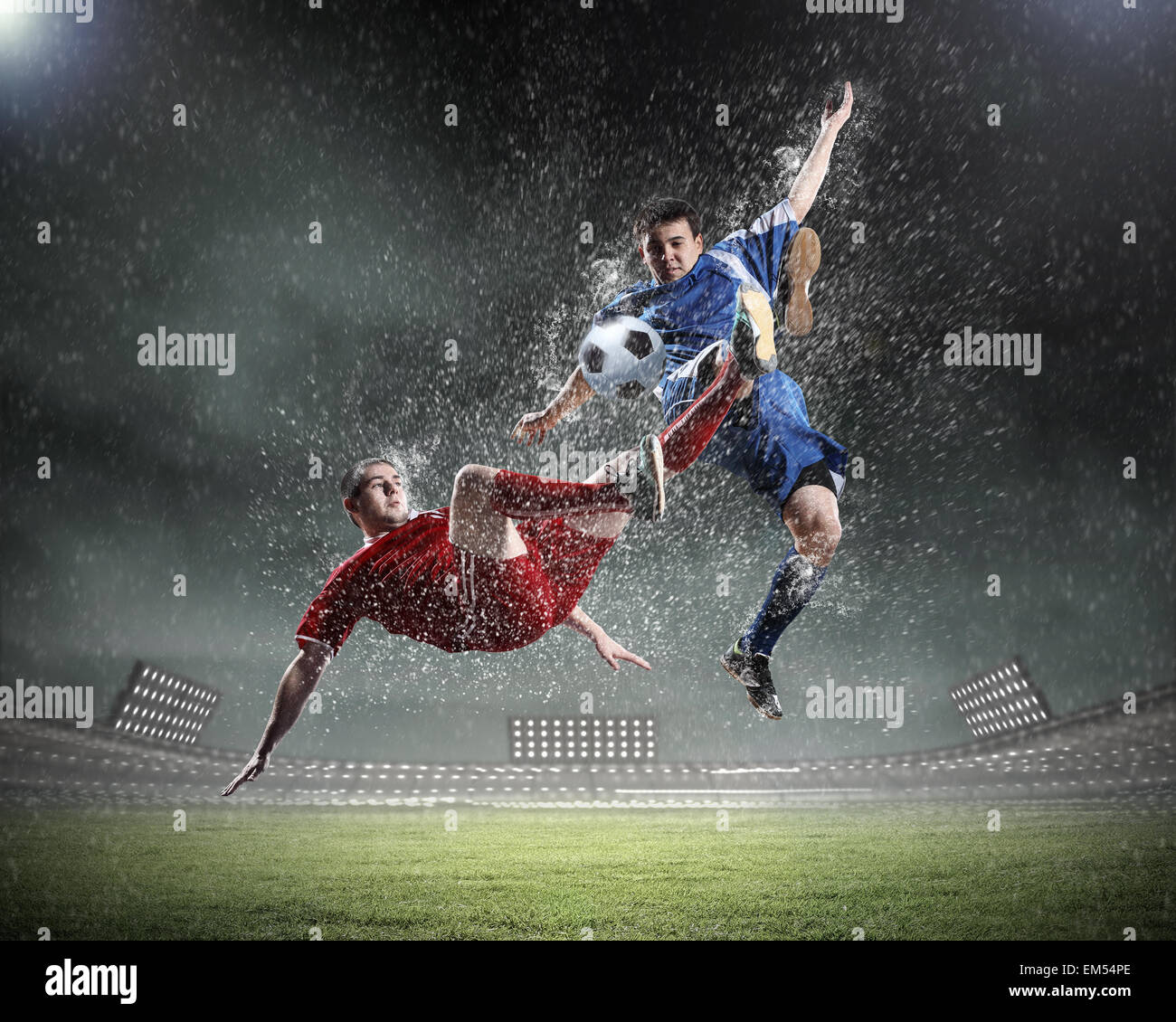 Two football player Stock Photo - Alamy